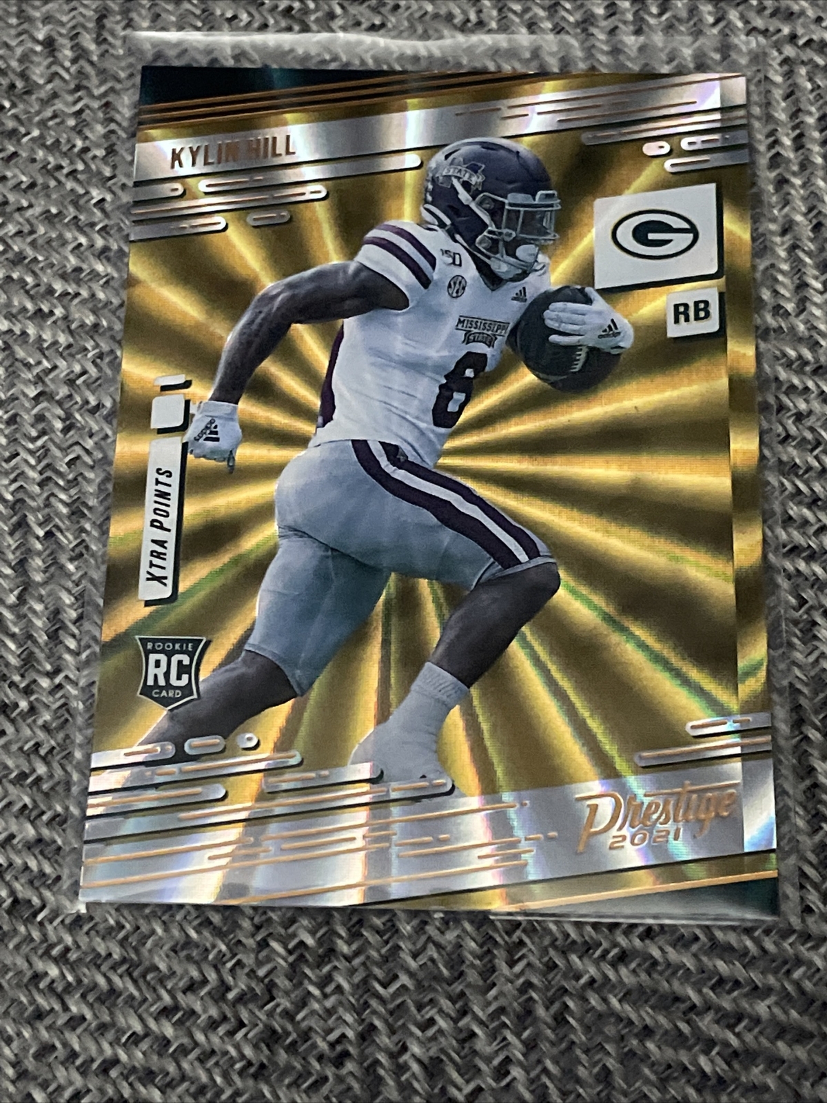 2021 Prestige Kylin Hill SunBurst Parallel Rookie Card Green Bay ...