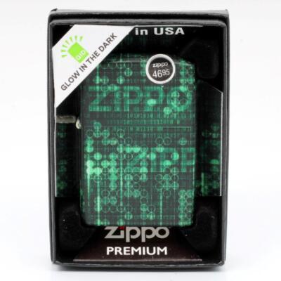 Zippo Green Matrix Pattern Design , 540° Color Wrap, Windproof Lighter ...
