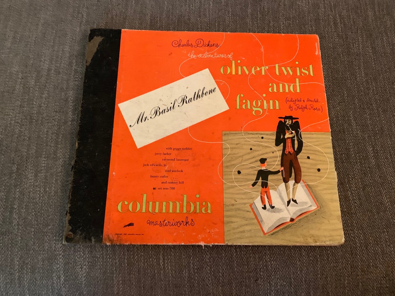 Oliver Twist Dickens and Fagin Mr. Basil Rathbone LP Record MM-7700 ...