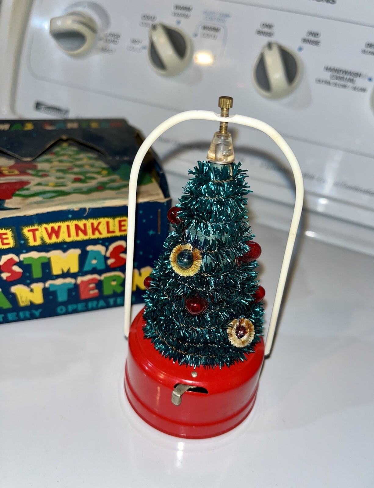 VTG 1950'S BATTERY OPERATED TWINKLE TWINKLE CHRISTMAS TREE SANTA CLAUS ...