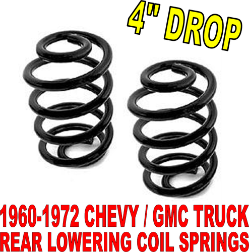 1960-1972 Chevy GMC C10 4 inch Rear Drop Coils Lowering Springs | 4 ...
