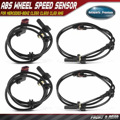 4x Front Side ABS Wheel Speed Sensor for Mercedes-Benz CL550 CL600 CL63 ...