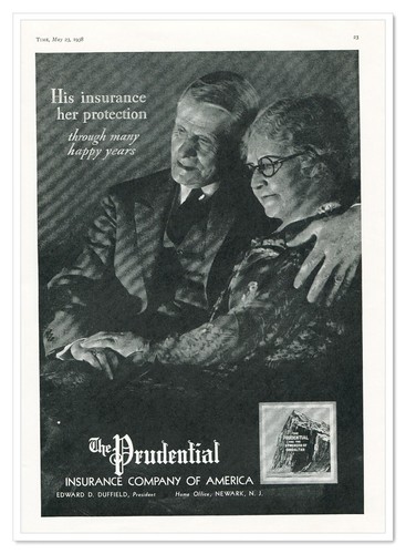 Print Ad Prudential Insurance Many Happy Years Vintage 1938 ...