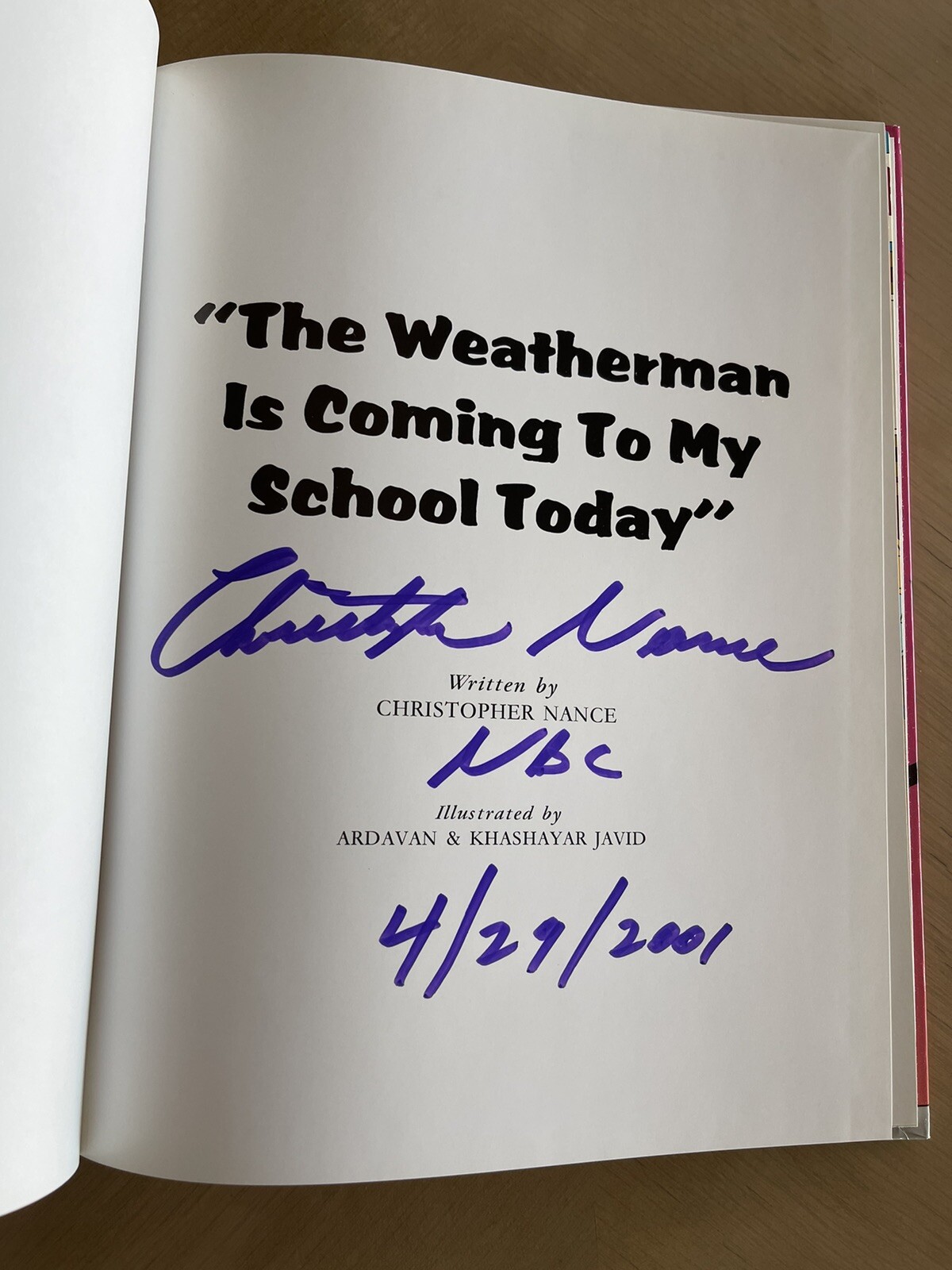 "The Weatherman Is Coming to My School Today" by Christopher Nance ...
