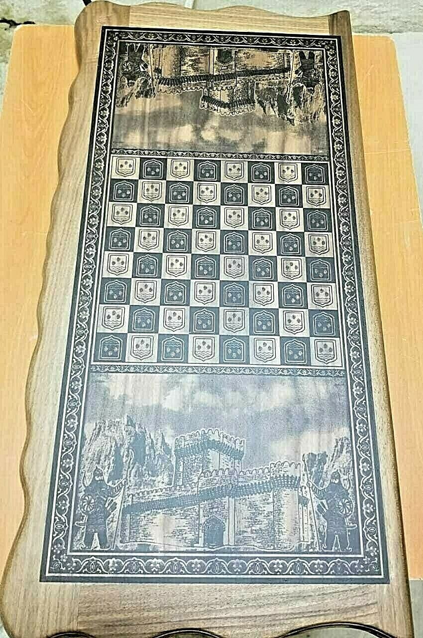 Wooden Backgammon Traditional Turkish Oriental Board Game Нарды Nard ...