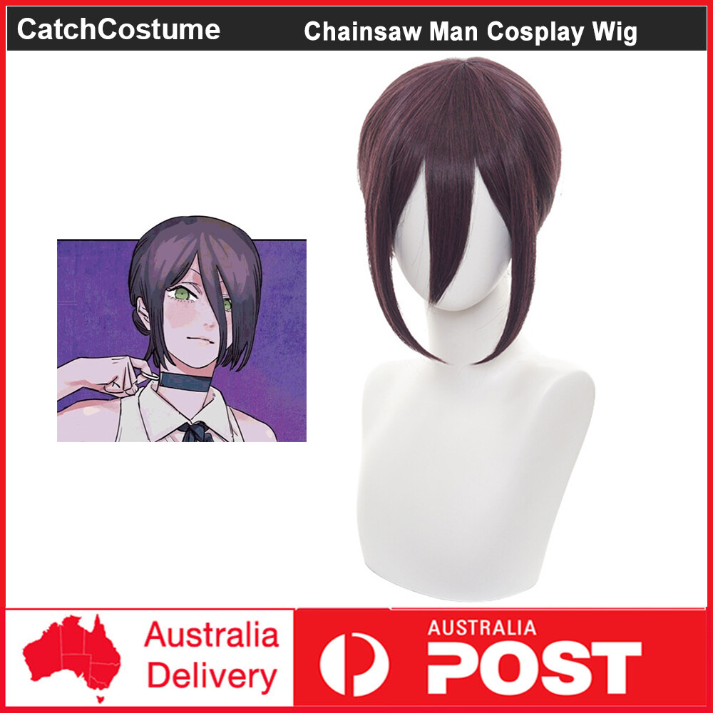Chainsaw Man Reze Cosplay Wig Womens Gray Purple Short Hair Anime ...