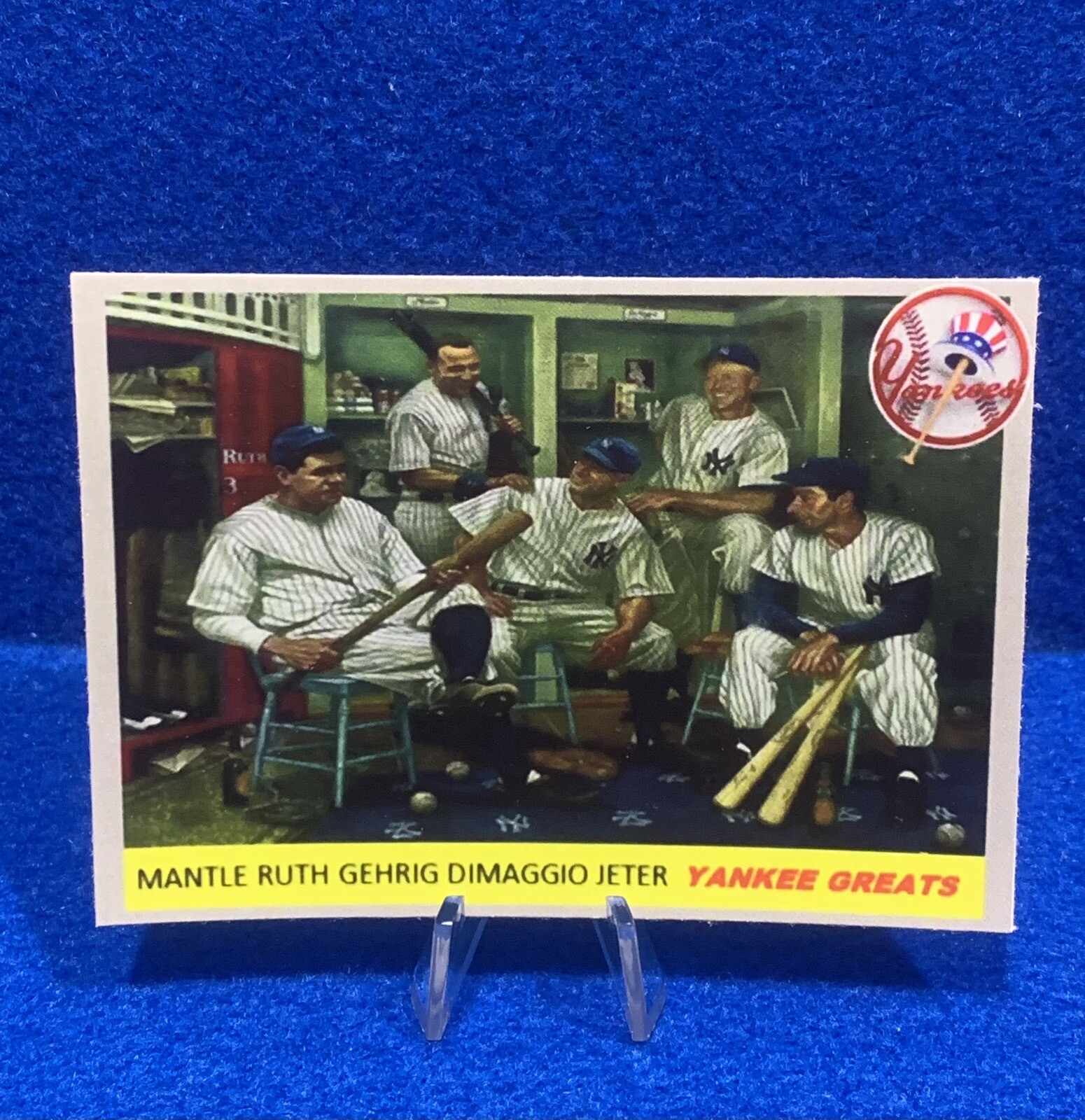 BABE RUTH MICKEY MANTLE DIMAGGIO DEREK JETER LOU GEHRIG YANKEE GREATS ...