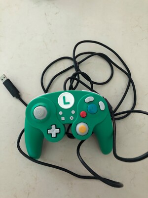 nintendo gamecube luigi controller green with adapter | eBay