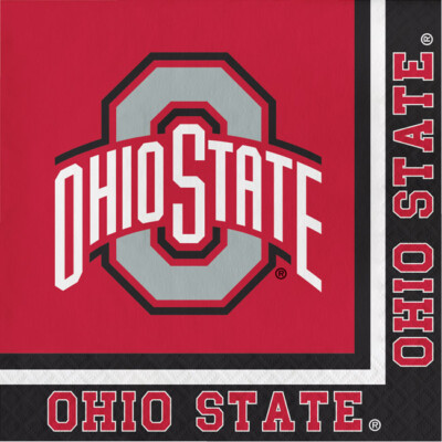 Ohio State Buckeyes Lunch Paper Napkins 20 Pack Ohio State Tableware ...