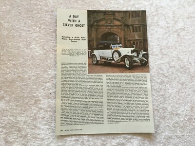 SILVER GHOST 40/50 ROLLS ROYCE 1970 POSTER ADVERT READY FRAME A4 SIZE H ...