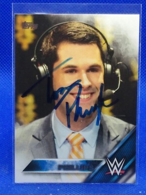 AUTOGRAPH Tom Phillips 2016 Topps WWE Announcer #147 | eBay