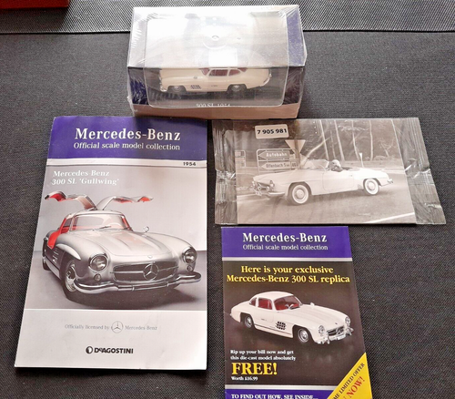 ATLAS EDITIONS MERCEDES-BENZ 300 SL 1954 model with booklet & postcards ...