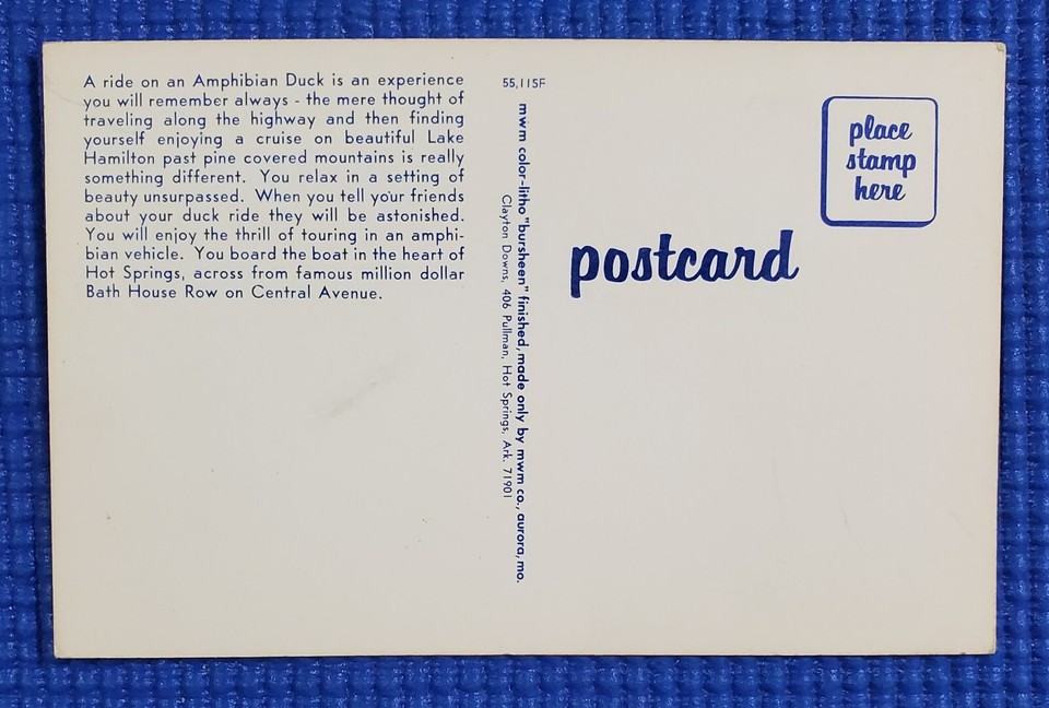 White Ducks Velda Rose Sightseeing Boat Lake Hamilton Hot Springs AR Postcard | eBay