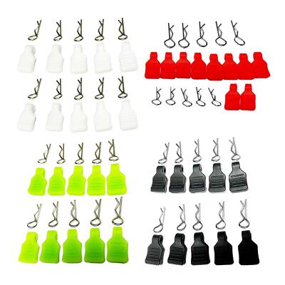 10x RC Body Clips R Pins with 10 Pull Tab for 1:24 1:18 RC Car Crawler ...