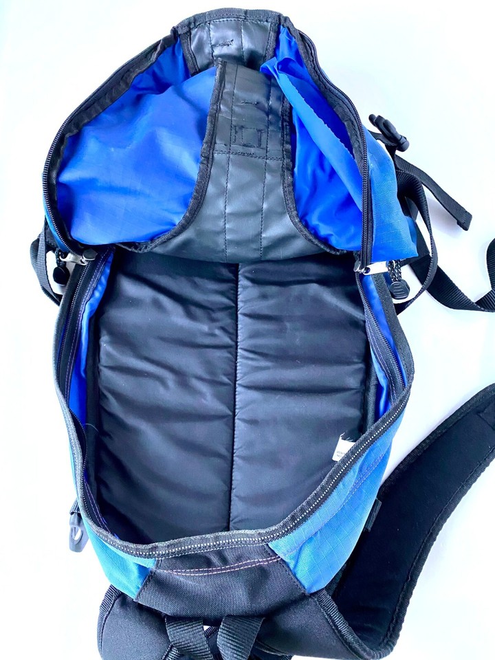 Outdoor Urban Terrain Double Zippered Padded Back Backpack-Blue+Black ...