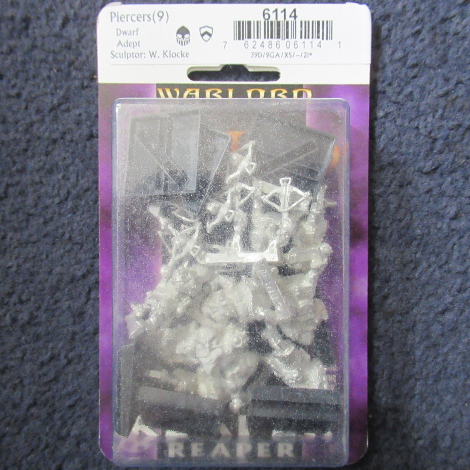 Reaper Warlord 06114 Dwarf Piercers x9 Army Crossbows Quarreller Xbow ...
