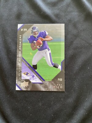2008 Upper Deck Rookie Premiere Ray Rice RC #28 Baltimore Ravens Rookie ...