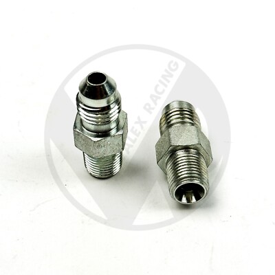 2 Steel Adapter Fittings 1/8" NPT (National pipe thread) to -4AN | eBay