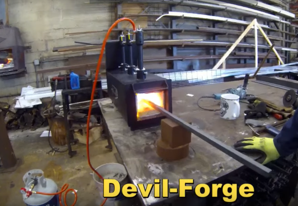 DFPROF3+1D GAS PROPANE FORGE Furnace Burner Knife Making Blacksmith USA ...