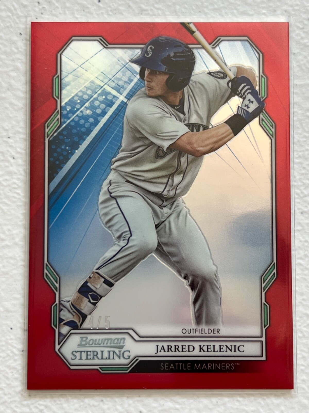 2019 Bowman Sterling - Prospect Red Refractor #BPR-4 Jarred Kelenic /5 ...