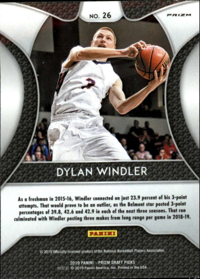 2019-20 Panini Prizm Draft Picks Blue #26 Dylan Windler RC | eBay