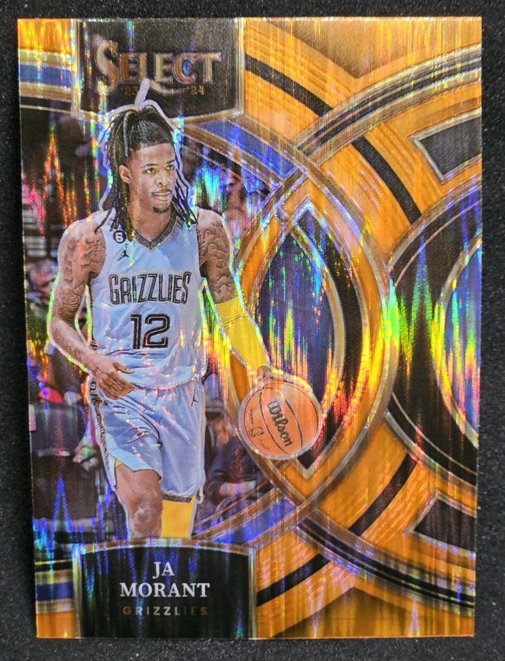 2023-24 Panini Select Ja Morant Premier Orange Flash Prizm SP #136 ...