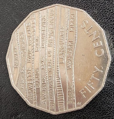 2019 Indigenous Languages 50 Cent Coin Australian Commemorative Fifty ...