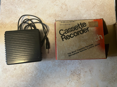 Realistic (Radio Shack) Cassette Recorder Remote Foot Pedal Switch 44 ...