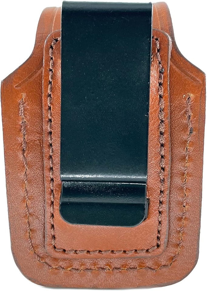 Genuine Leather Speedloader Carrier with Belt Clip for .38/.357/.44 ...