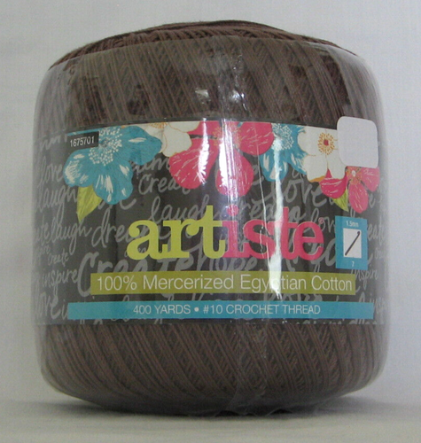 1 Ball Artiste Egyptian Cotton Crochet Thread Size 10 Chocolate #139 ...