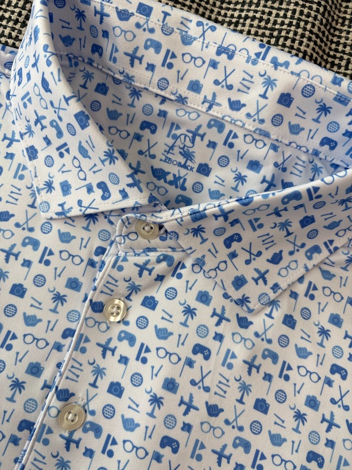 Rhoback Bryan Bros Men's Short Sleeve Performance Polo sz 2XL | eBay