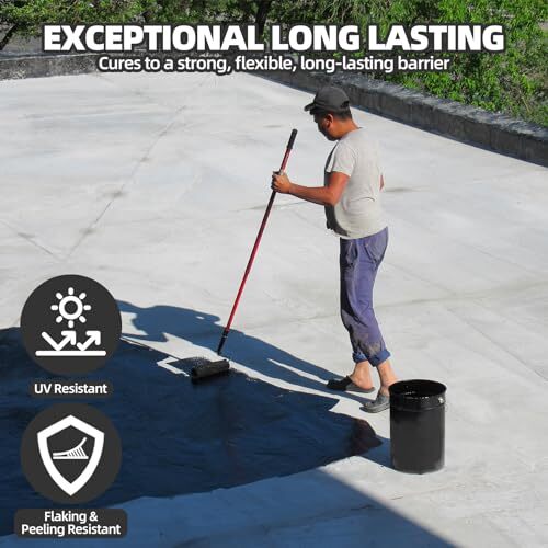 Waterproof Agent 1 Gallon/Black, Liquid Rubber Waterproof Sealant ...