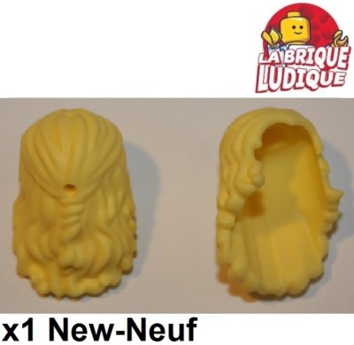Lego 1x Minifig cheveux coiffure hair long jaune bright light yellow ...