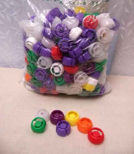 Plastic pouch bottle caps - approx 300 - asstd colors | eBay
