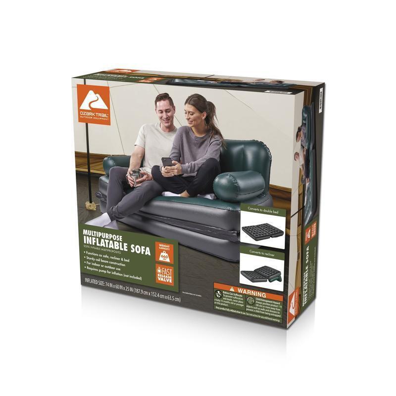 5-in-1 Inflatable Air Couch Portable Adjustable Double Sofa Lounge Bed ...