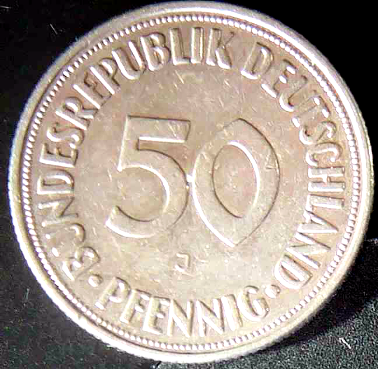 West German 50 Pfennig | KM109 | 1950 | eBay
