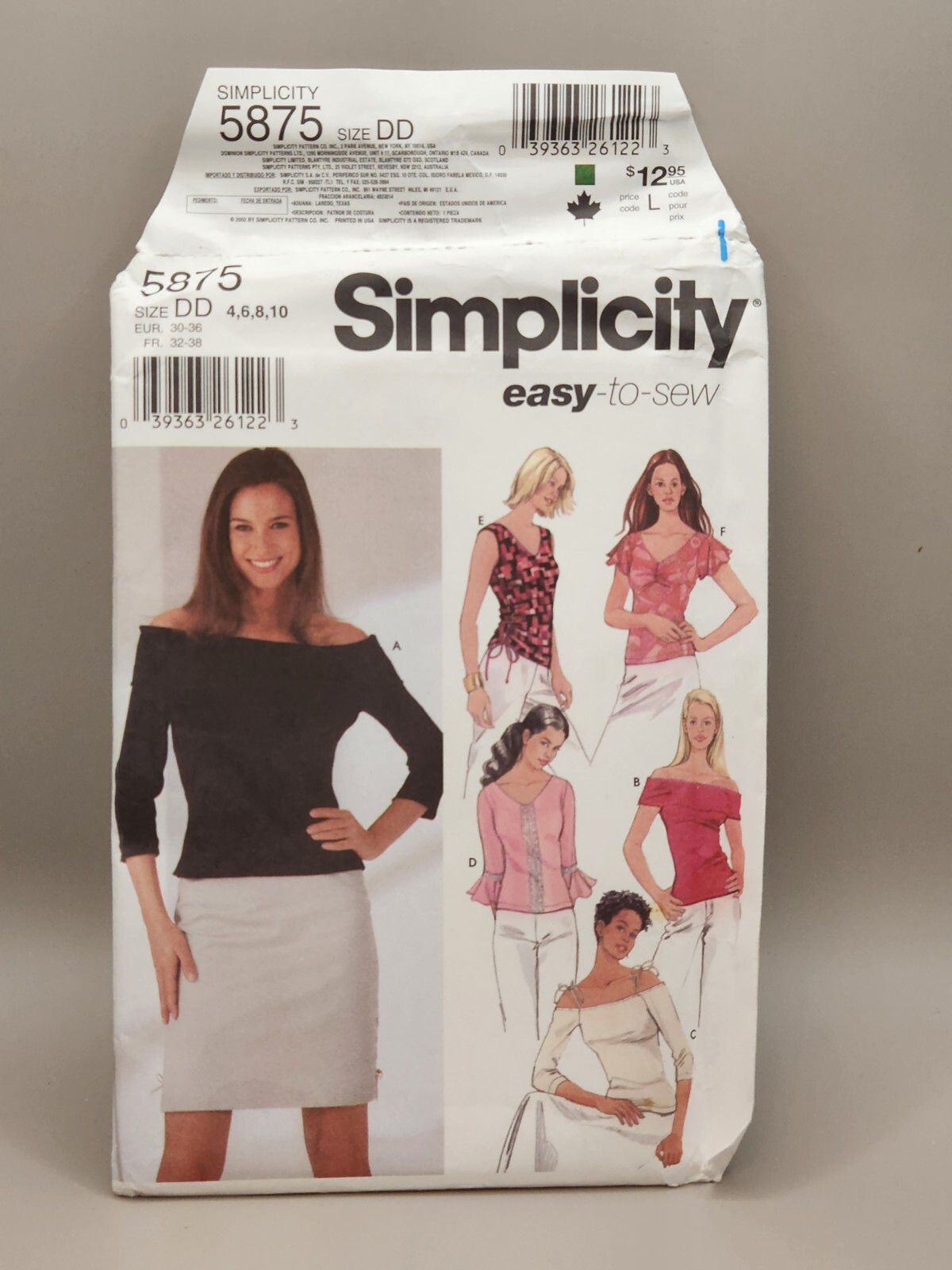 Simplicity Sewing Pattern 5875 SZ DD 4-10 Easy To Sew Tops Suitable for ...