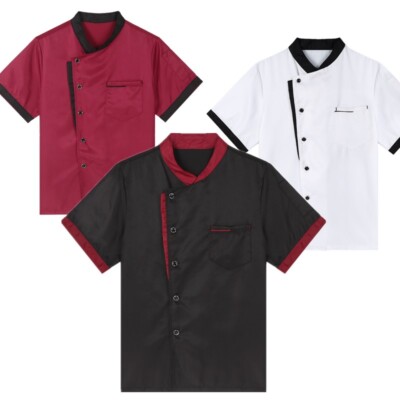 Mens Jacket Unisex Chef Shirt Catering Workear Waiter Uniform ...