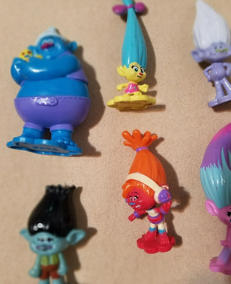 Trolls Figures Lot - 8 Piece Set Trolls Movie Mini Action Toys DWA ...