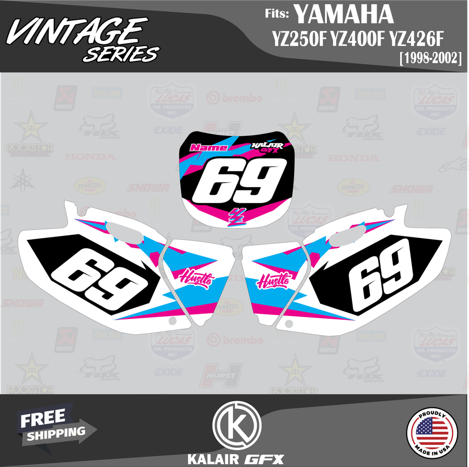 Graphics Kit for YAMAHA YZ250F YZ400F YZ426F (1998-2002) Vintage ...