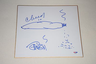 CHEECH MARIN & TOMMY CHONG SKETCH SIGNED AUTOGRAPHED PSA/DNA AB78660 up ...