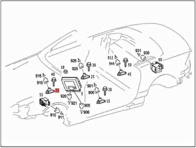 Genuine MERCEDES V251 R230 W164 W220 Acceleration sensor 0009056502 | eBay