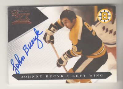 2010-11 Panini Luxury Suite AUTOGRAPH JOHNNY BUCYK 152/499 ON CARD AUTO ...