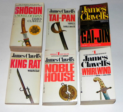 James Clavell COMPLETE SET Asian Saga 6 vintage pb Lot SHOGUN Tai-Pan ...