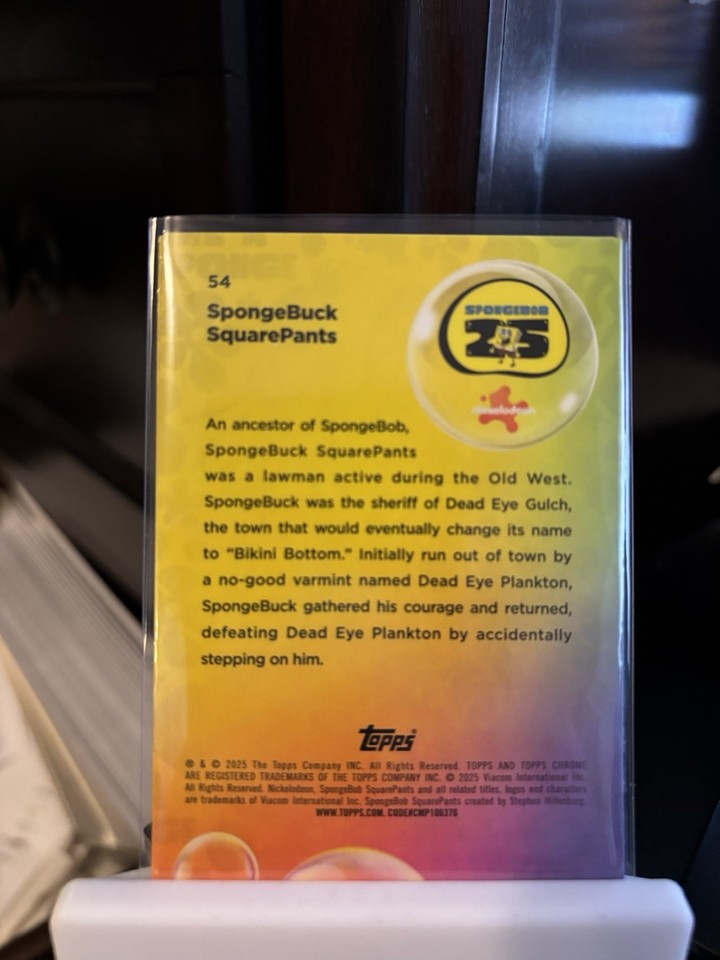 2025 Topps Chrome SpongeBob SpongeBuck SquarePants Base #54 | eBay