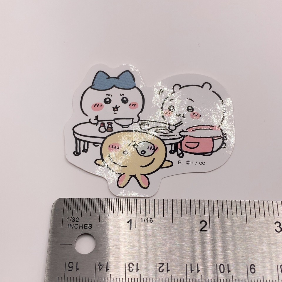 Usagi Hachiware Chiikawa Eating Die Cut Sticker Seal 4 Nagano Japan ...
