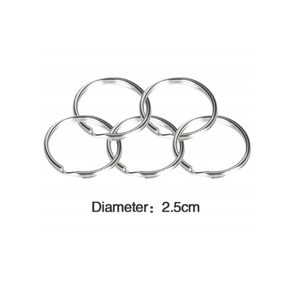 60pcs 25mm Stainless Steel Keyring Key Holder Split Scuba Rings ...