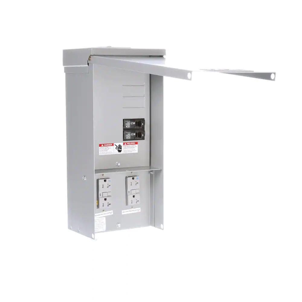 Temporary Power Outlet Panel Two 20 Amp Duplex Receptacles Unmetered ...