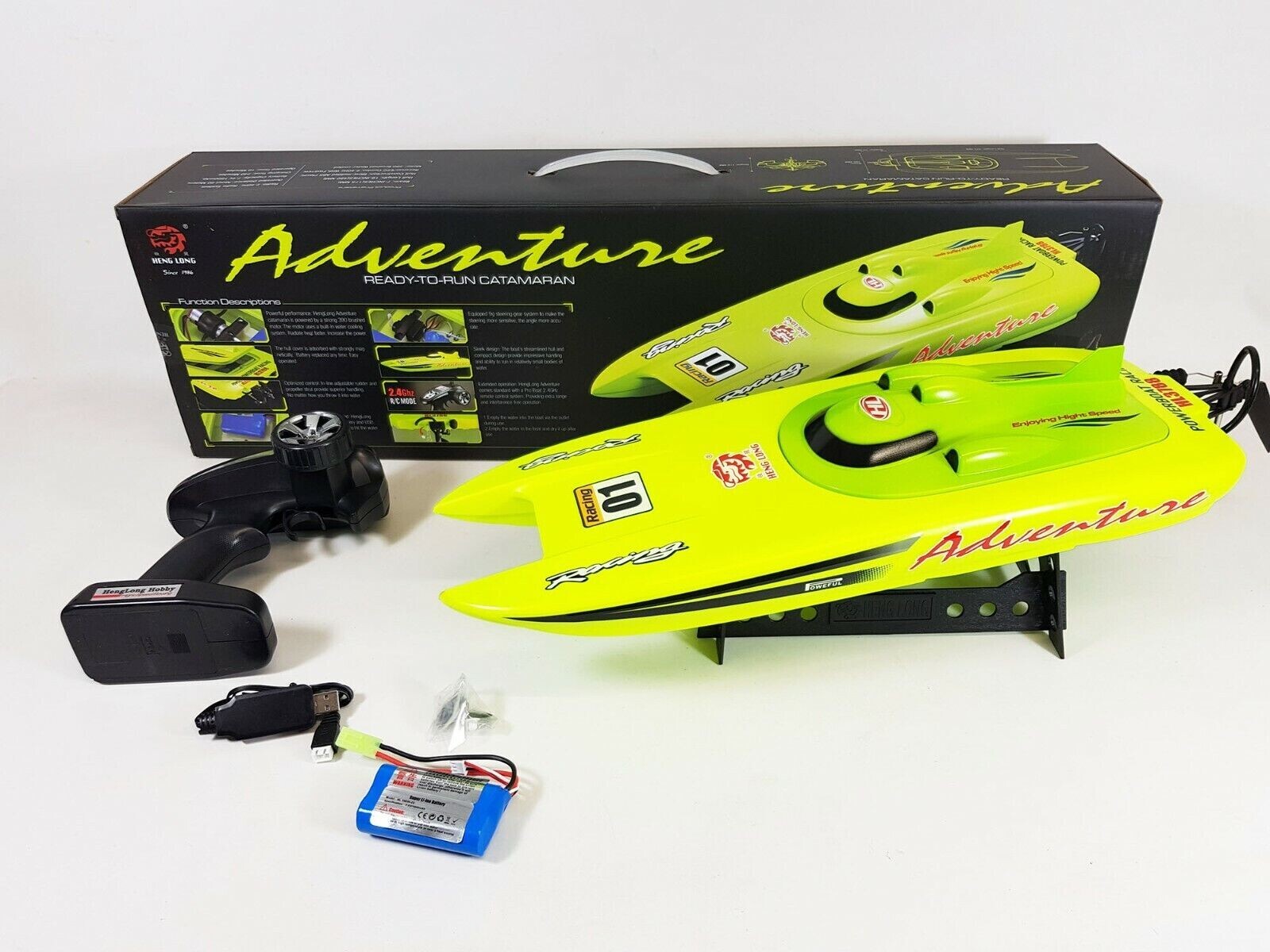 RADIO CONTROL Jet BOAT HIGH SPEED RACING RTR FAST LARGE HENG LONG RC ...