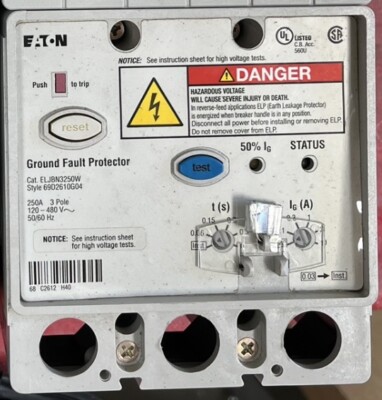 Eaton Ground Fault Protector ELJBN3250W, 250 Amp, 3P, 120-480V, Style ...